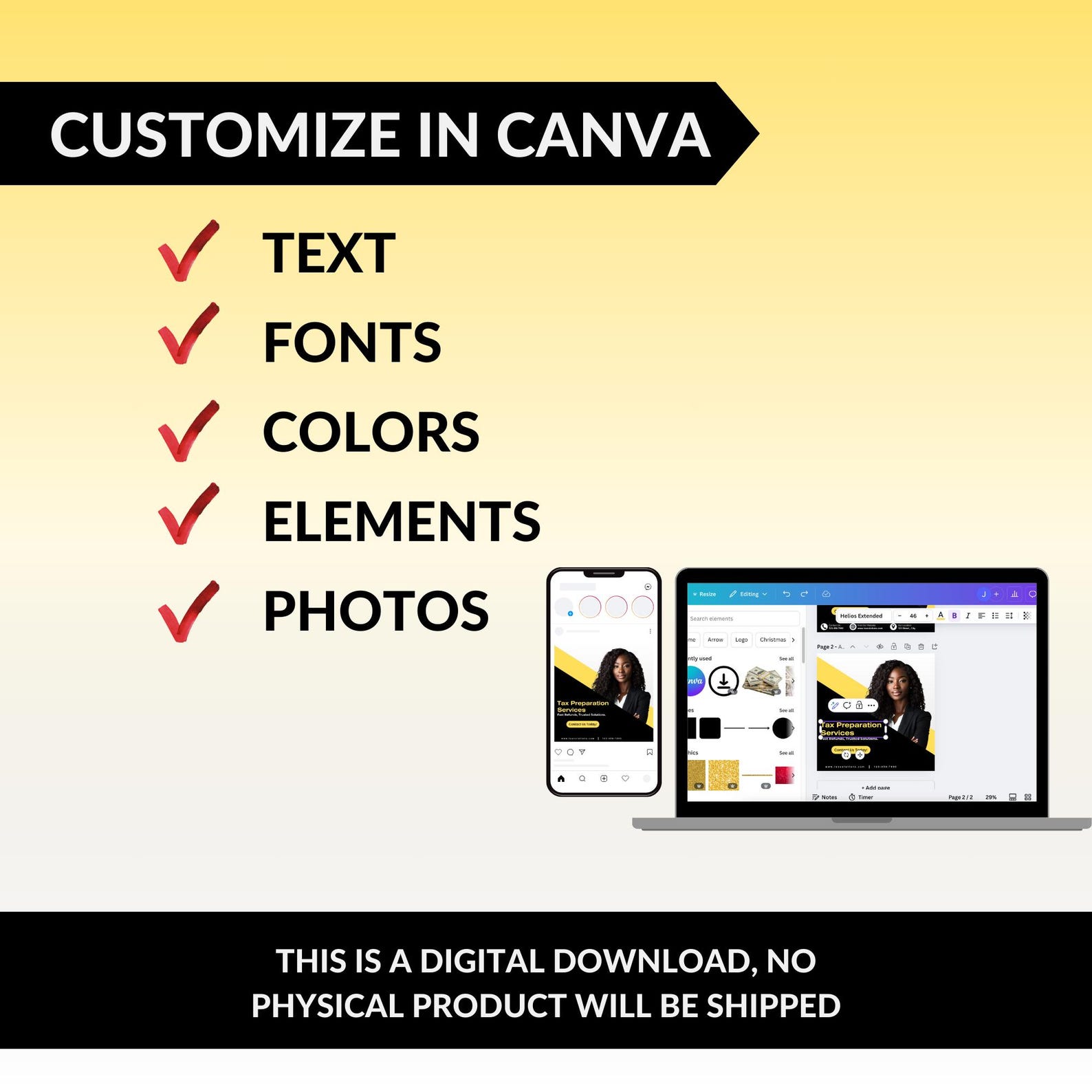 Tax Prep Premade Flyer Template, Tax Season Leaflet, Credit Repair ...