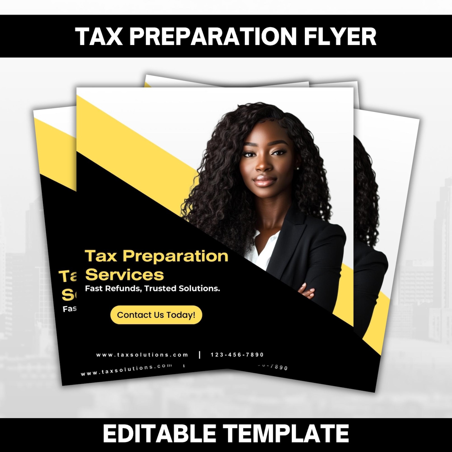 Tax Prep Premade Flyer Template, Tax Season Leaflet, Credit Repair ...