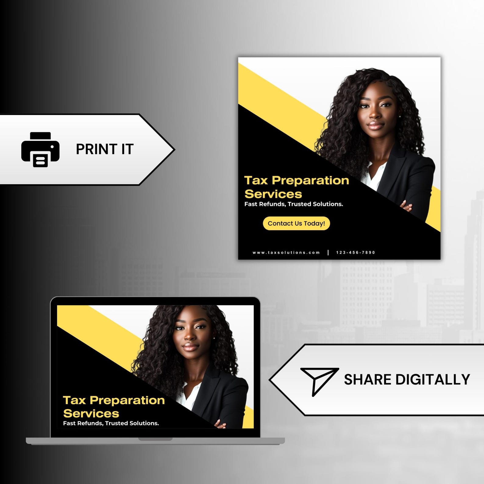 Tax Prep Premade Flyer Template, Tax Season Leaflet, Credit Repair ...
