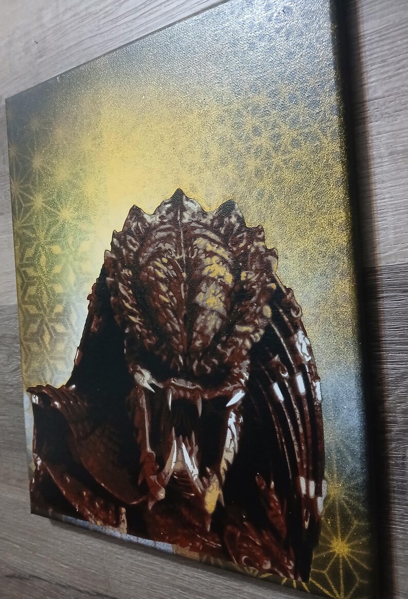 Predator. Original Multi Layer Stencil Spray Painting. Not A Print! - Etsy