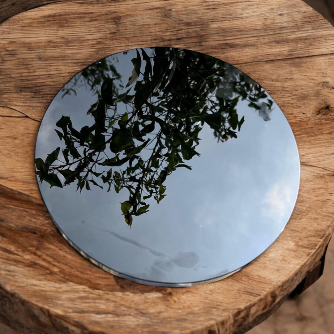 Natural Obsidian Mirror, Black Obsidian, Crystal Mirror, Home ...