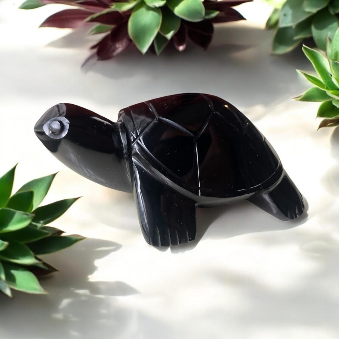 Obsidian Turtle, Obsidian Tortoise, Obsidian Sculpture, Teotihuacan ...
