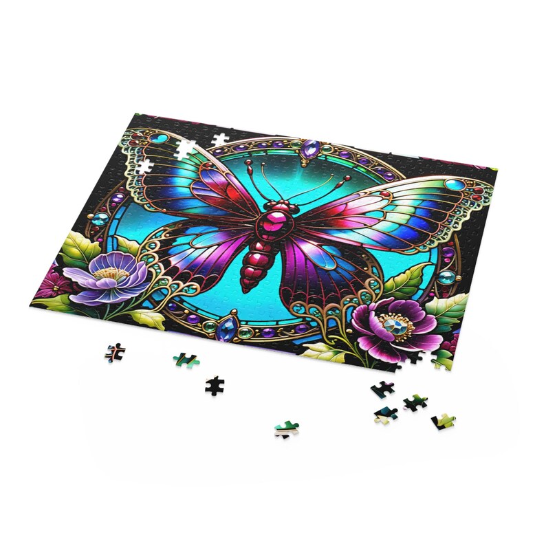 500 Piece Plastic Jigsaw Puzzle for Adult , Radiant Stained Glass ...
