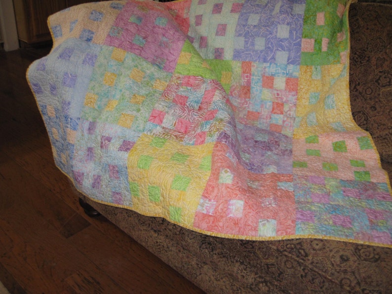 Pastel Patchwork Quilt - Etsy