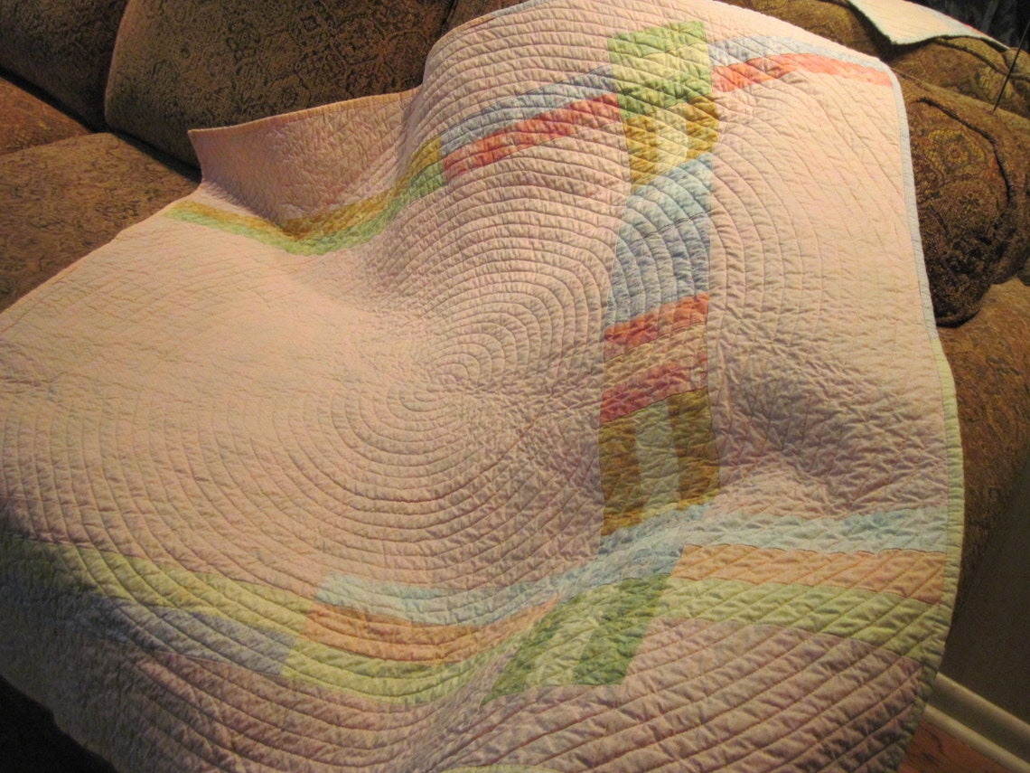 Pastel Quilt, Baby Quilt, Nursery Quilt, Quilts for Sale, Free Shipping ...