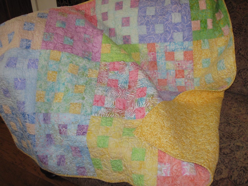 Pastel Patchwork Quilt - Etsy