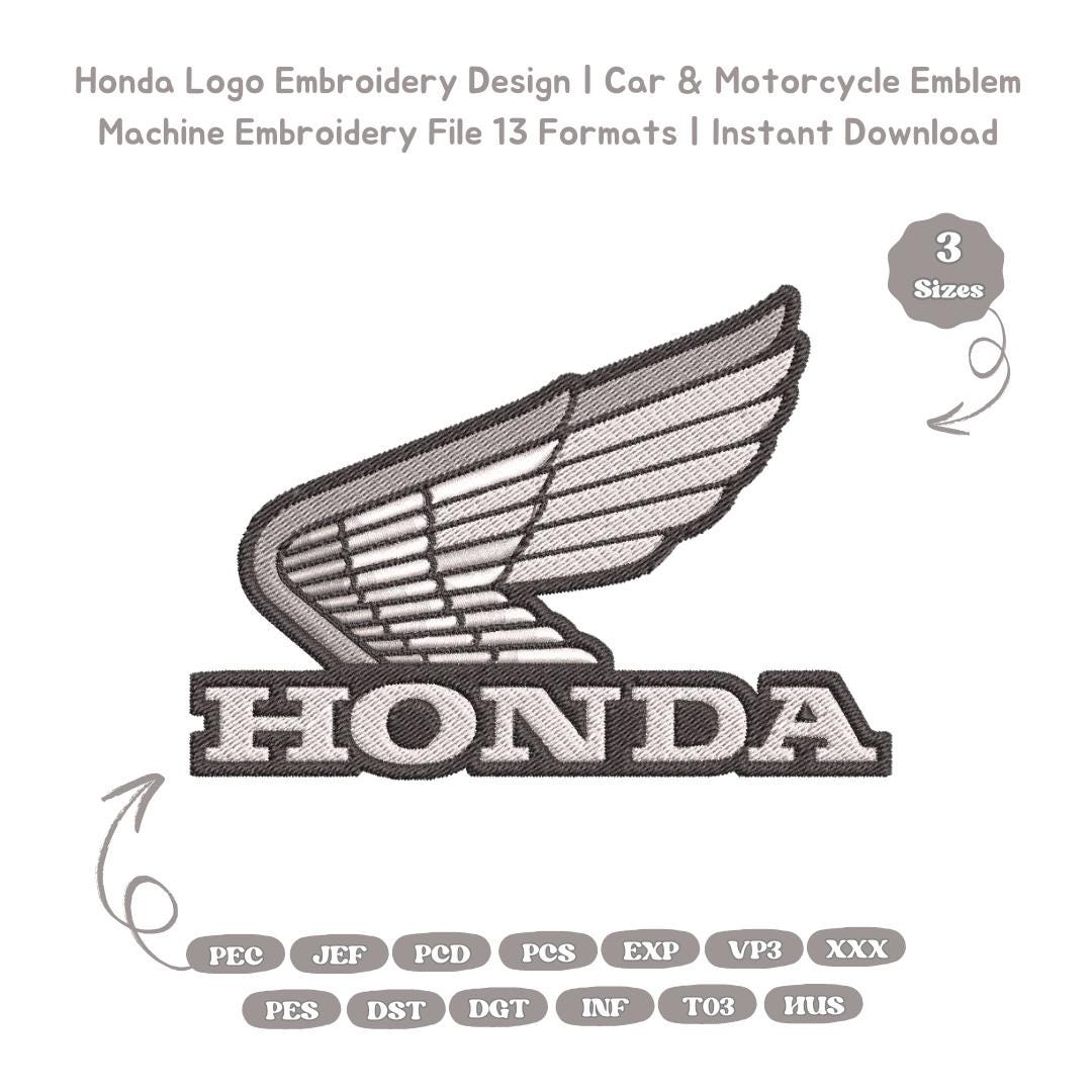 Honda Logo Embroidery Design | Car & Motorcycle Emblem Machine ...