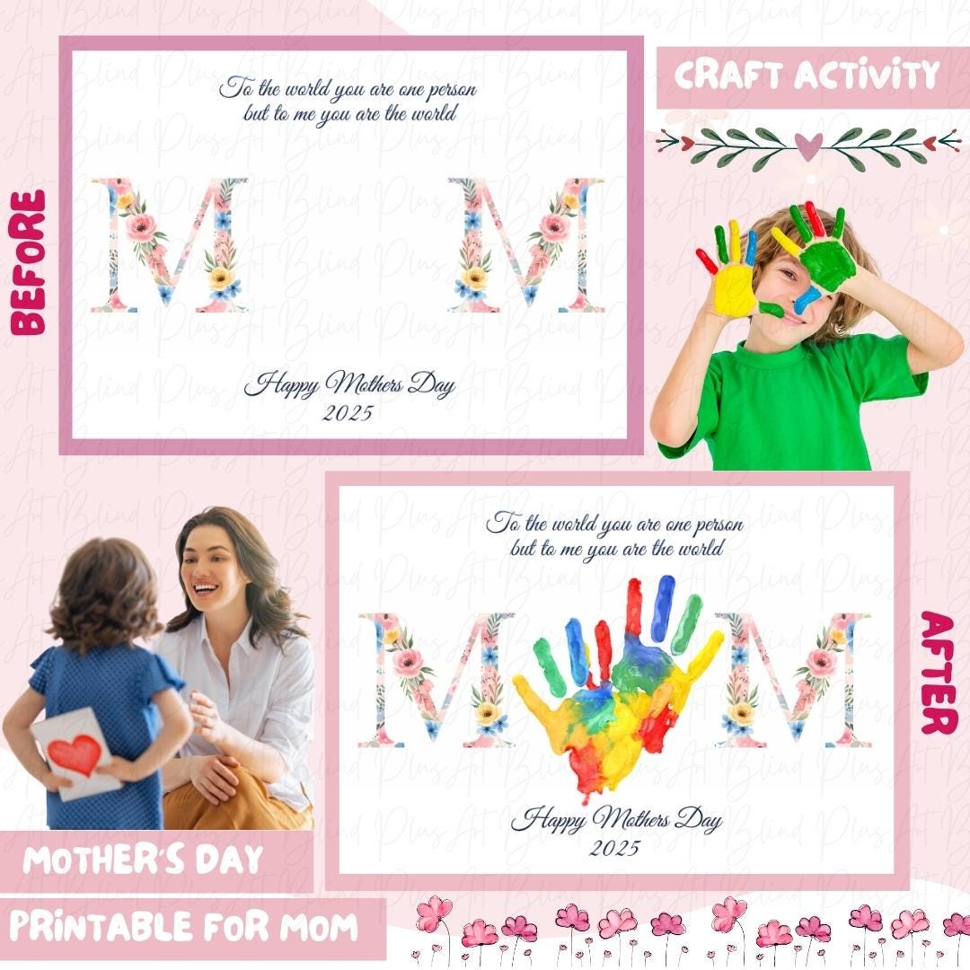 Super Mom Handprint Craft Printable – Mother’s Day DIY Gift From Kids ...