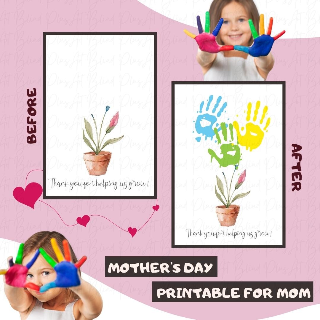 Mother's Day Handprint Craft for Kids – Printable Keepsake Gift for Mom ...