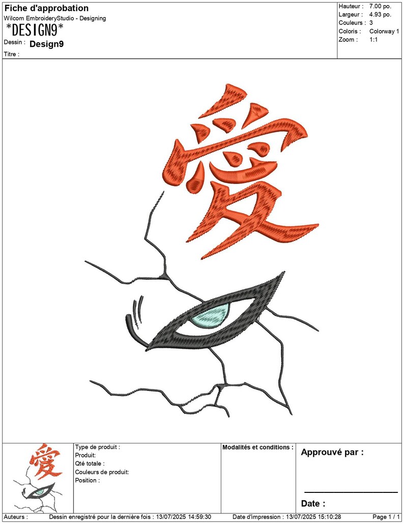 Gaara Eyes Embroidery Design – Naruto Anime Machine Stitch – 3 Sizes ...
