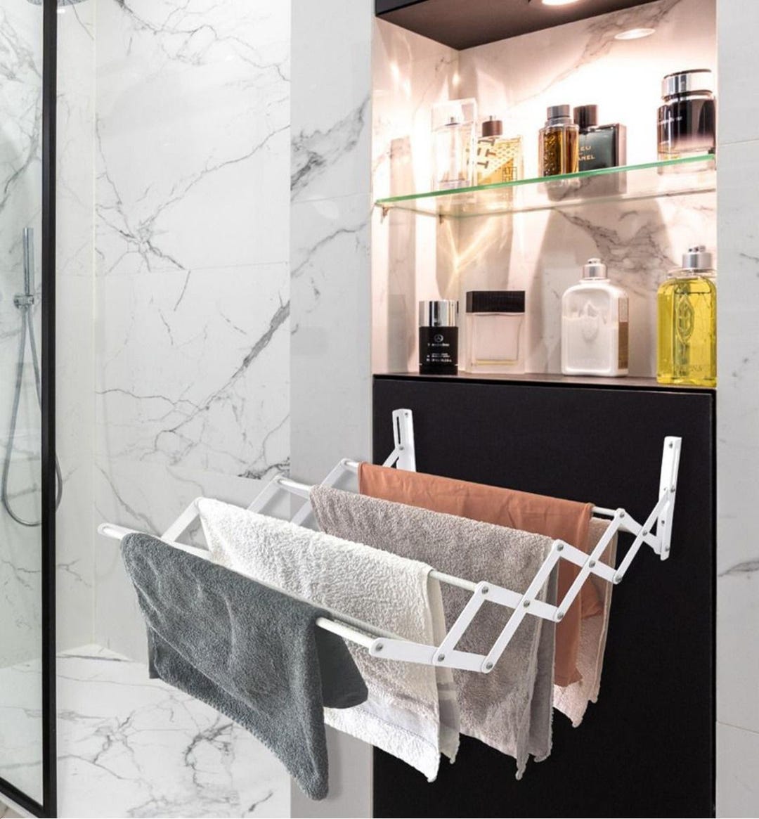 Wall Mounted Accordion Drying Rack White (SIZE OPTIONS AVAILABLE ) - Etsy