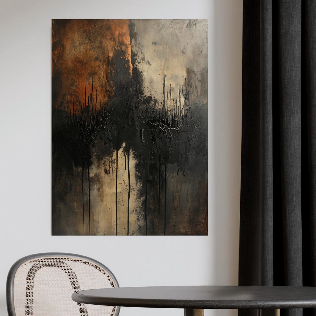 Industrial Rust Flow Metal Wall Art | Oxidized Steel Texture Canvas ...