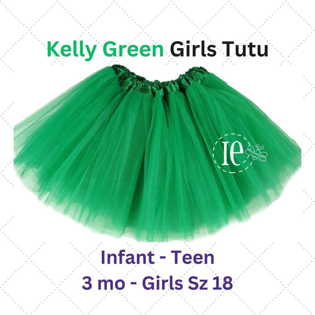 Kelly Green Tulle Tutu Skirt: Girls Birthday Outfit, Photography Prop ...