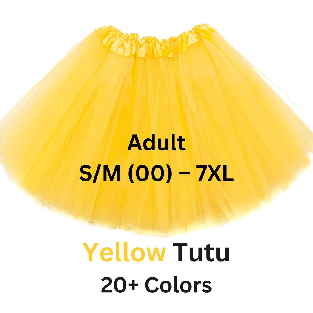 Tutu Yellow Adult Teen Tutu Womens Tutu Plus Size Adult Tulle Skirt Costume Engagement