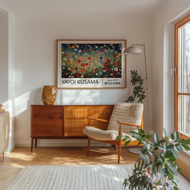 Yayoi Kusama Poster - Dot Art, Digital Japandi Wall Art, Kusama Print ...