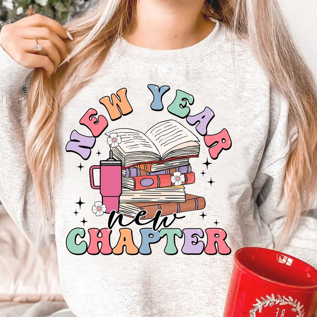 New Years Sublimation PNG, New Year New Chapter PNG, Books Stanley ...