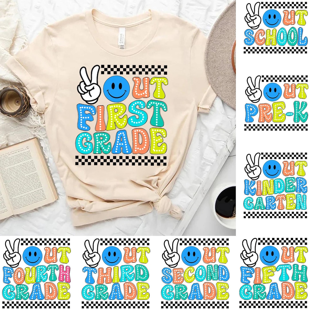 Peace Out School PNG: Retro Wavy Text, Graduation (digital Download) - Etsy