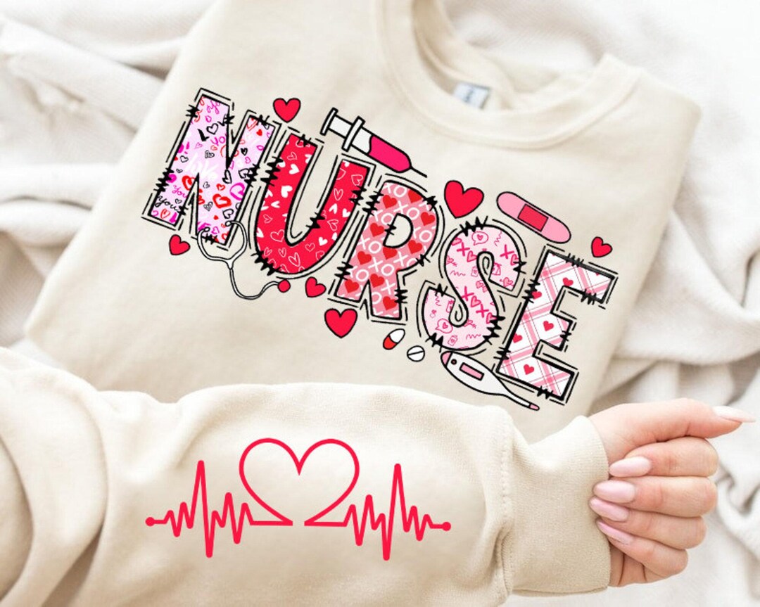 Retro Nurse Valentine Png, Loved Nurse Png, Nurse Valentines Day ...