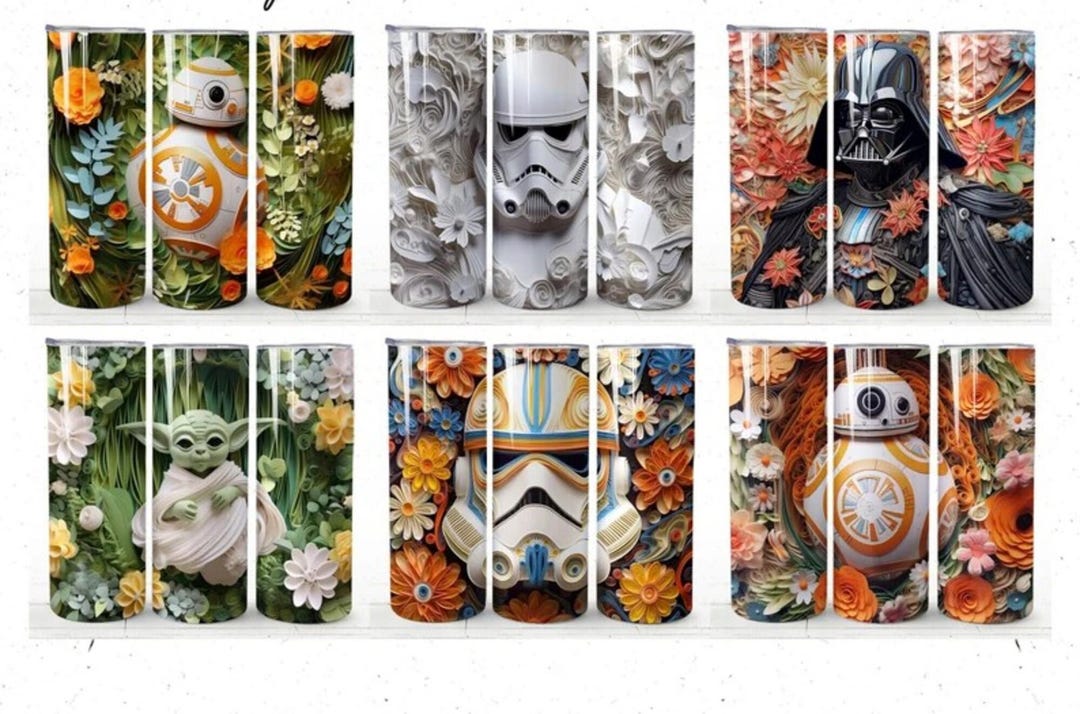 3D Star Wars Tumbler Wrap: Paper Quilling Design (PNG Download) - Etsy