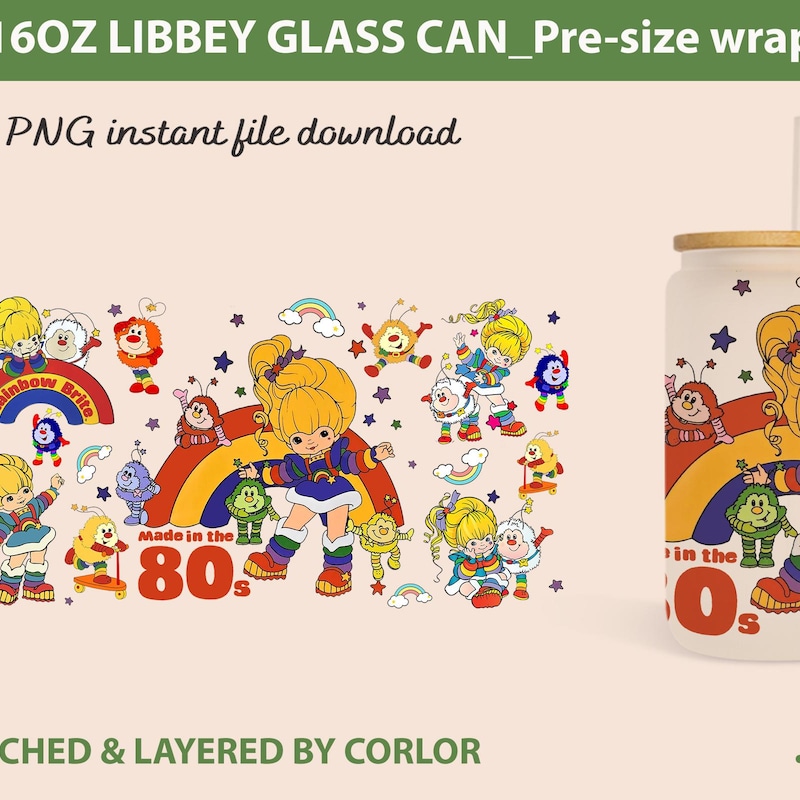 Rainbow Bright Collage - Etsy