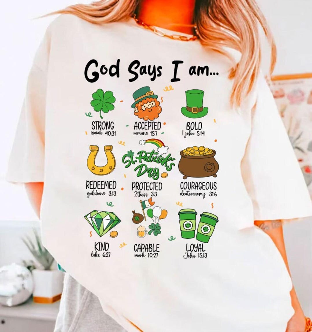 God Says I Am Patrick's Day Png, St Patrick Day's Png, Christian ...