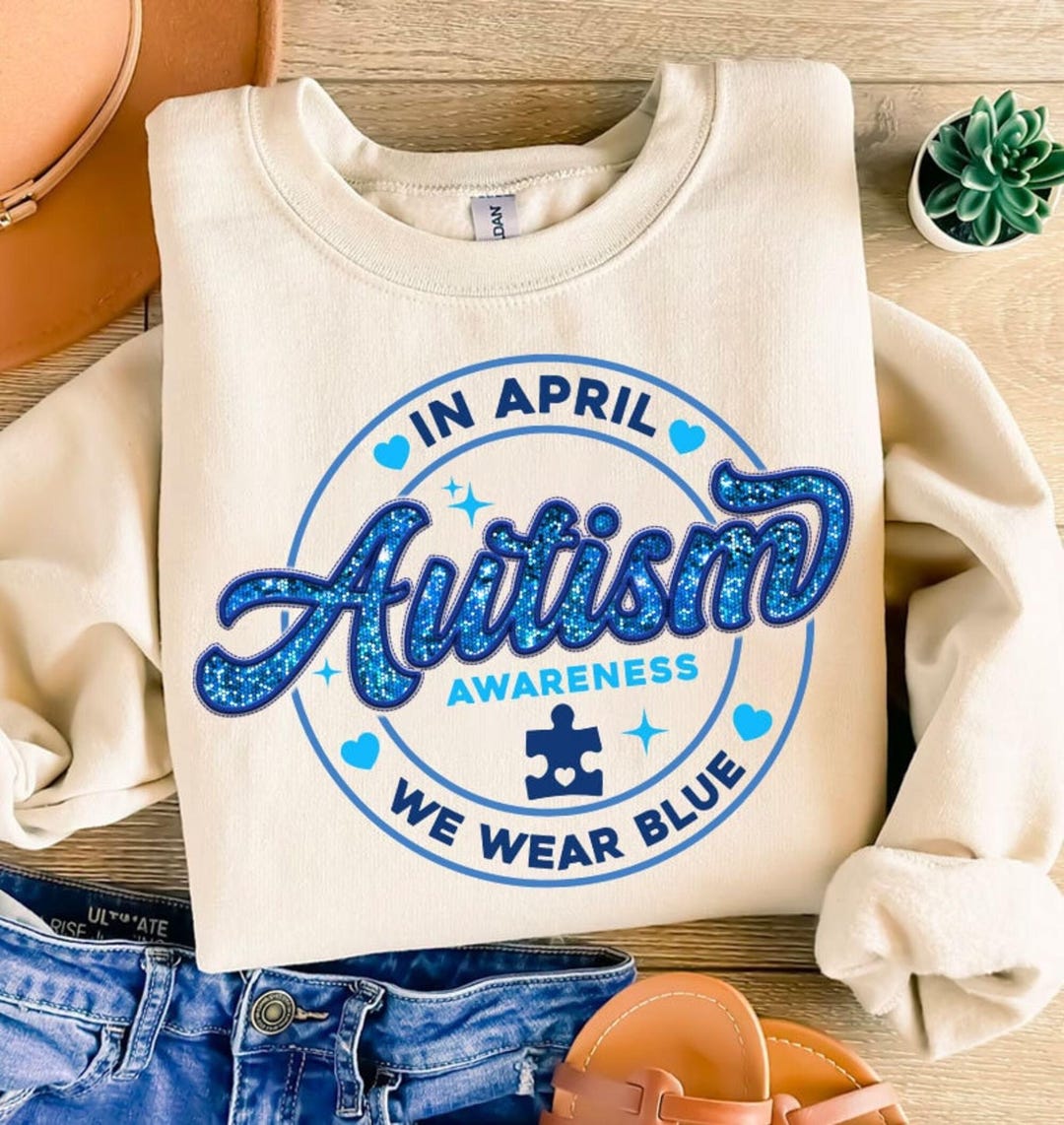 In April We Wear Blue Png, Autism Awareness Png, Autism Puzzle, We Wear ...