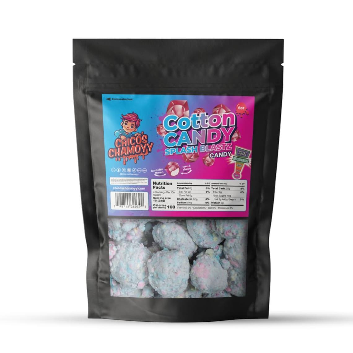 Cotton Candy Viral Gushers Splash Blastz 6oz Candy (no Chamoy) - Etsy
