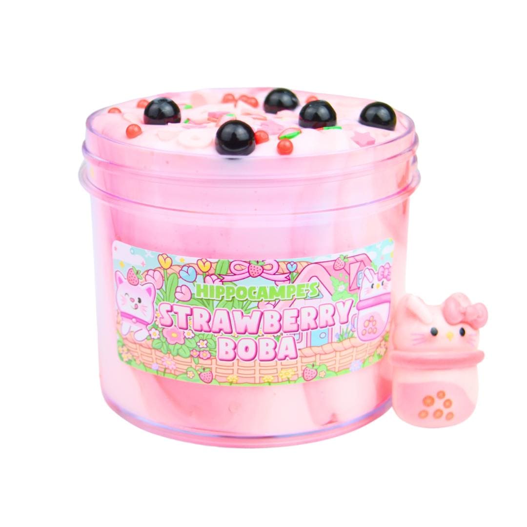 Strawberry Boba Slime (SCENTED) - Etsy
