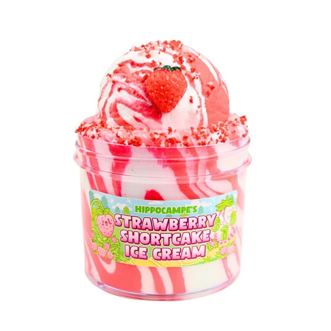 Strawberry Shortcake Ice Cream Slime (SCENTED) - Etsy
