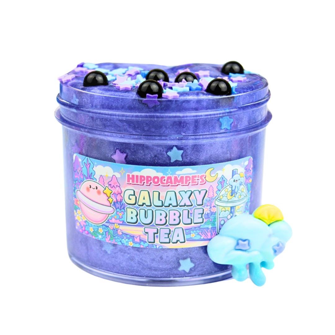 Galaxy Bubble Tea Slime - Etsy