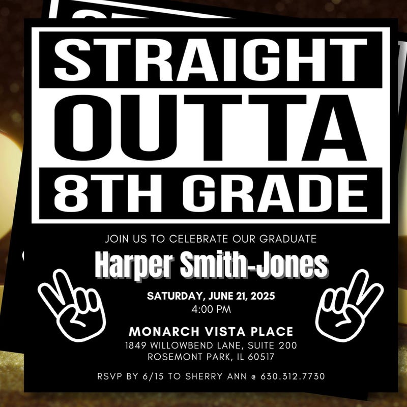 8th Grade Promotion Invitations - Etsy