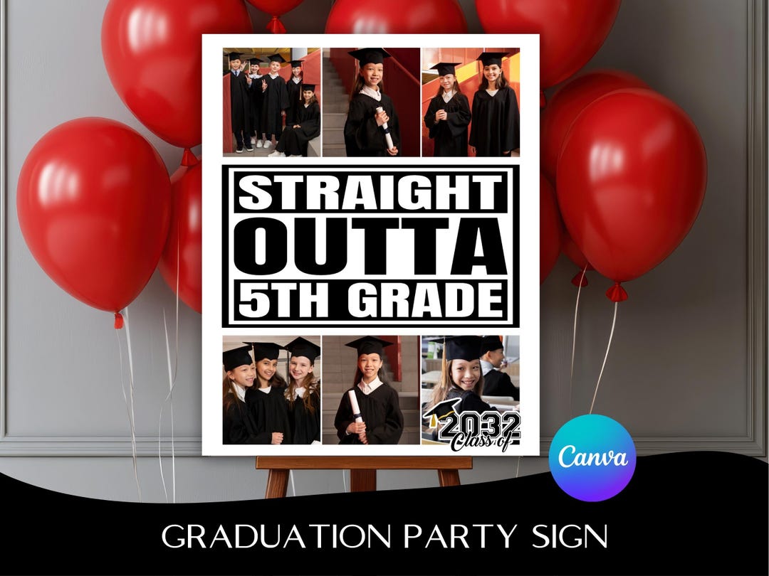 5th Grade Graduation Photo Sign Printable Collage Frame Graduation ...