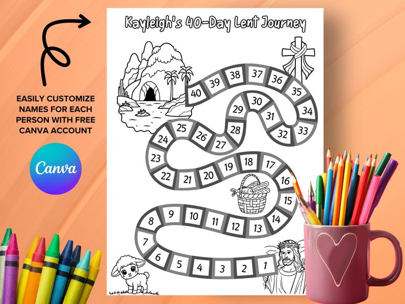 Complete Lent Bundle for Kids: Coloring Sheets, Journal, 40-day Tracker ...
