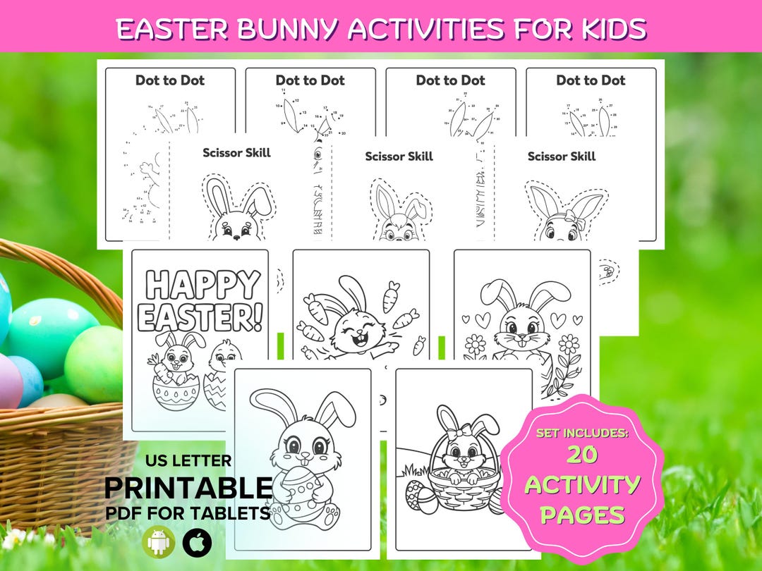 Easter Bunny Preschool Activities Printables, Great for Toddlers ...