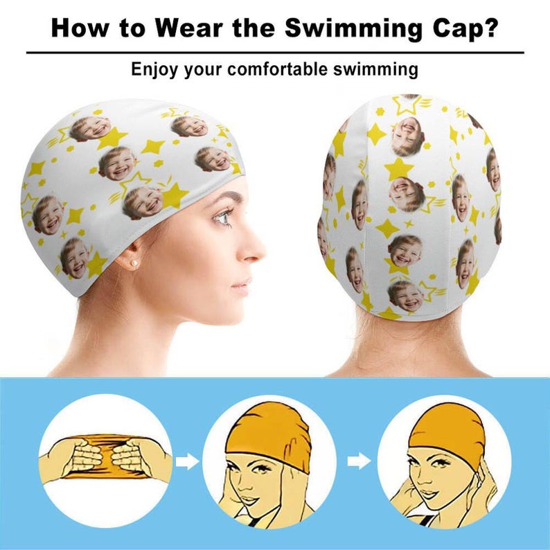 Custom Swim Caps With Faces – Multiple Colors, Add Multiple Patterns ...