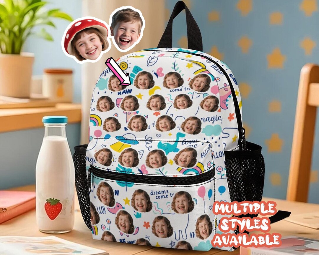 Custom Kids Backpack | Add Child’s Face or Favorite Design | Fun Back ...