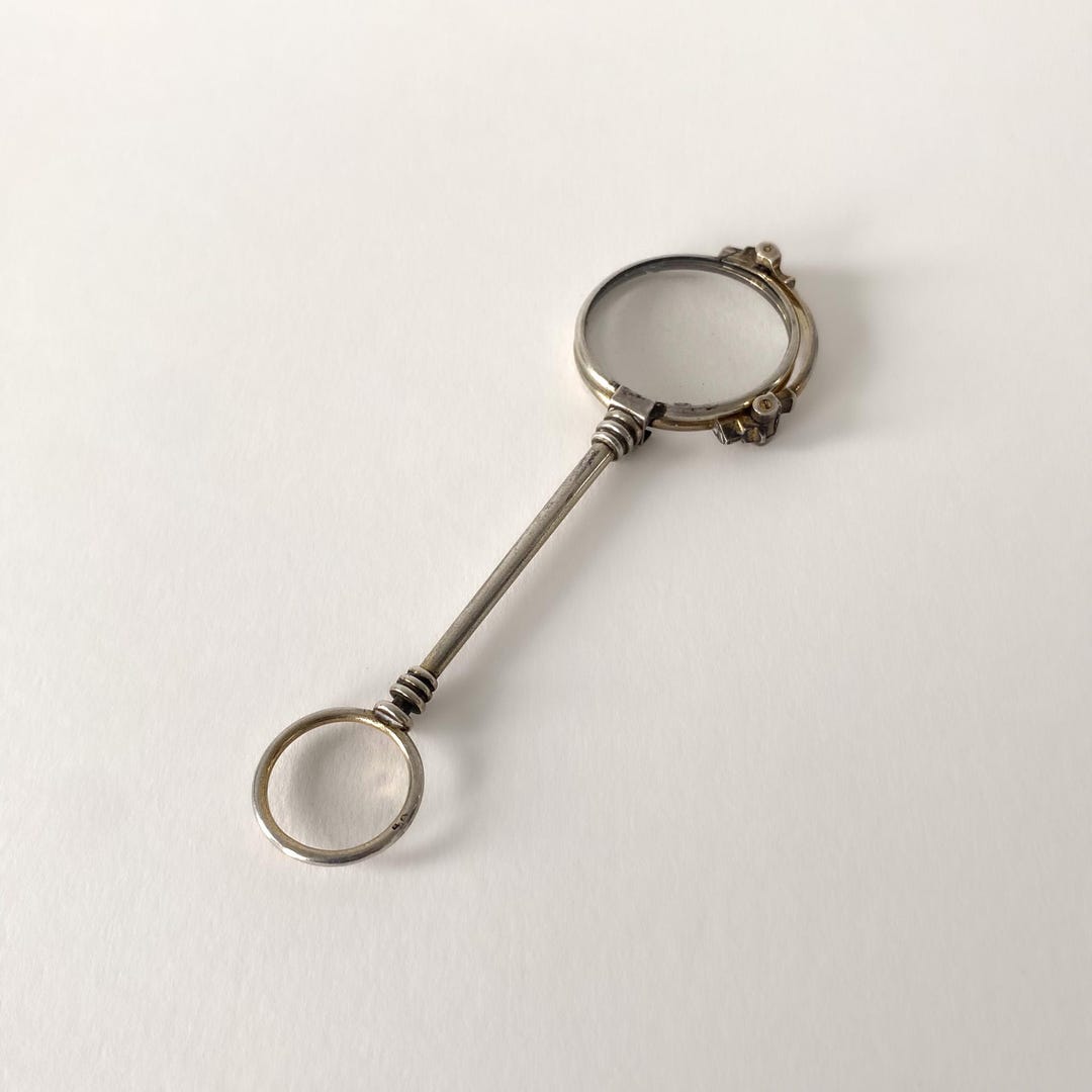 19th Century Solid Silver Lorgnette - Antique Napoleon III Era - Etsy