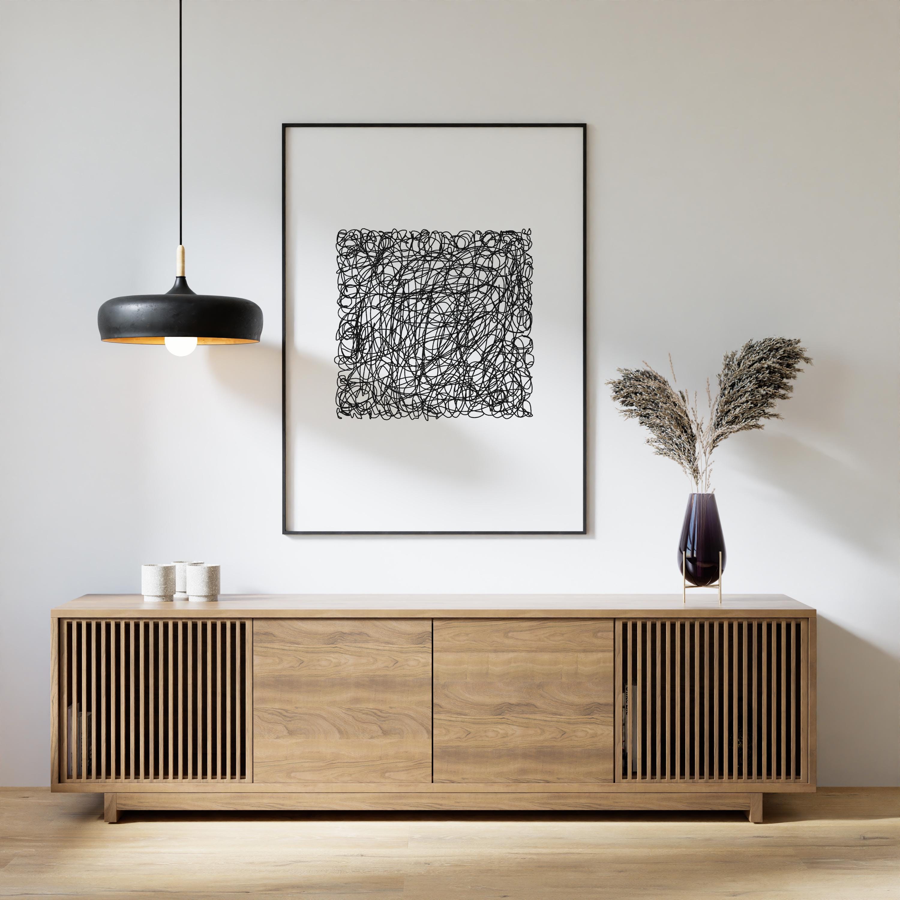 Line Drawing Art Print, Mid Century Modern, Modern Line Art, Digital ...