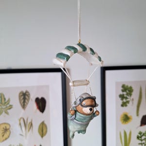 Bear Parachutist, Decorative Handmade Parachute, Decoration for a ...