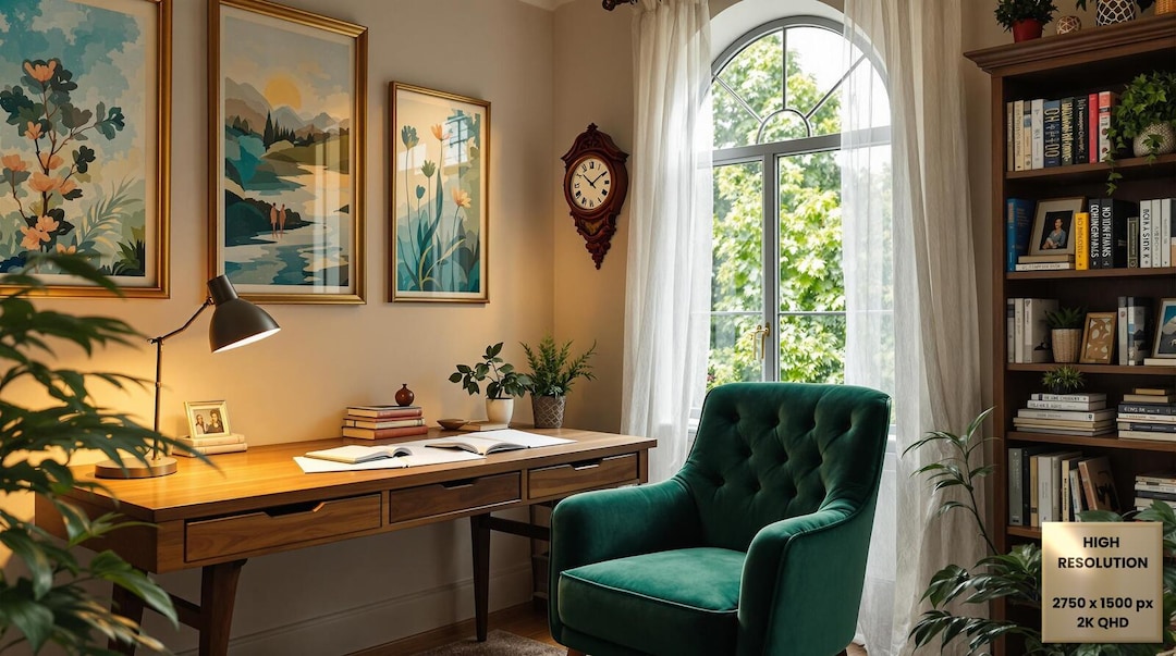 Elegant Office Virtual Background | Window View for Zoom, Teams ...