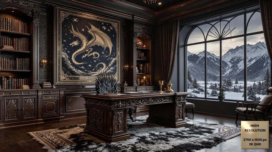Fantasy Winter Virtual Background | Game of Thrones Inspired Backdrop ...