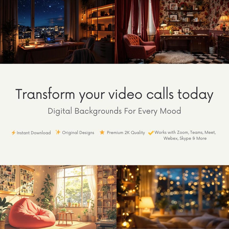 Fantasy Wood Lodge Virtual Background | Cozy Fireplace & Home Office ...