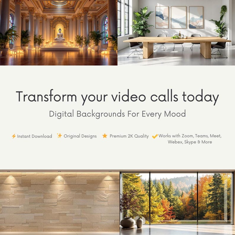 Zen Temple Zoom Background | Serene Buddhist Shrine for Mindful ...