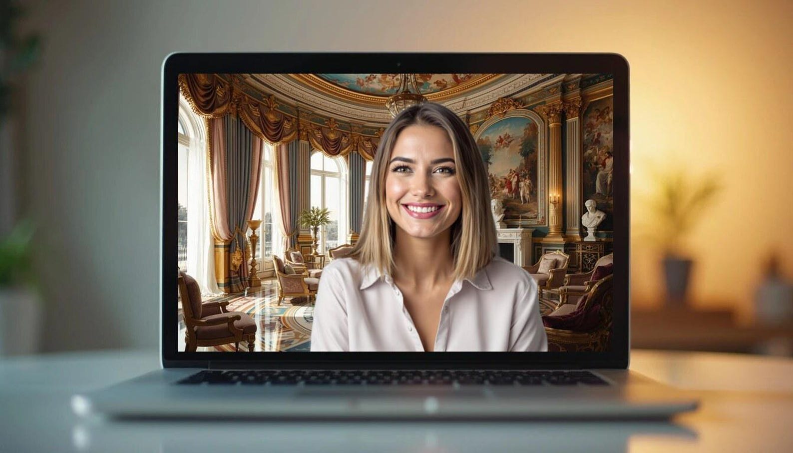 Fantasy Palace Virtual Background | Luxury Royal Castle for Zoom ...