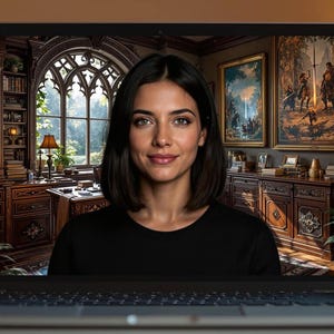 Virtual Background - Fantasy Dungeons Dragons Cozy Office Magical Home ...