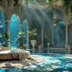 Virtual Background - Fantasy Ocean Underwater Atlantis Backdrop for ...