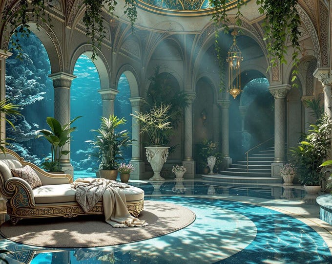 Steampunk Underwater Virtual Background | Fantasy Submarine for ...