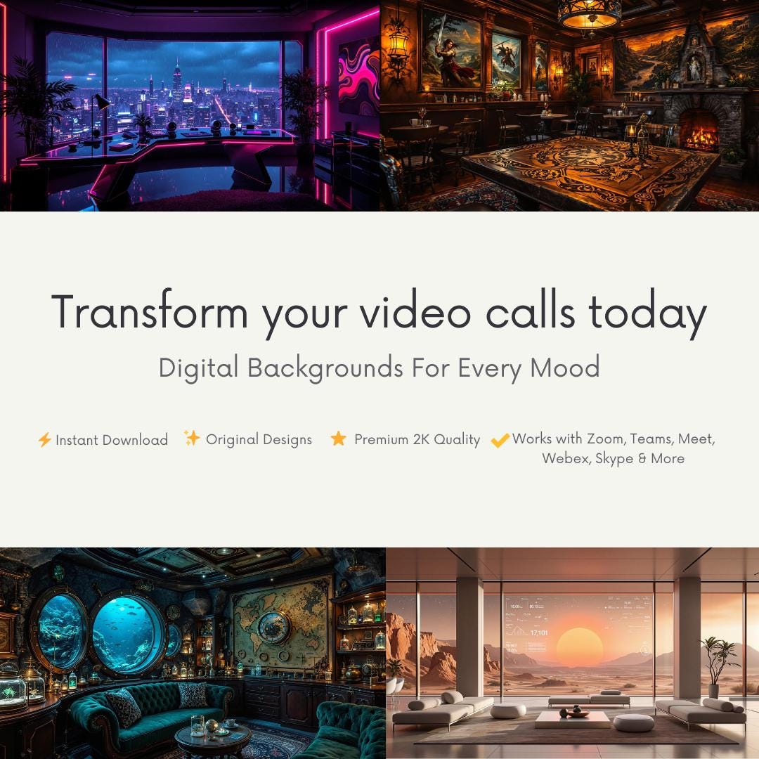 Underwater Atlantis Virtual Background | Fantasy Sunken City Palace for ...