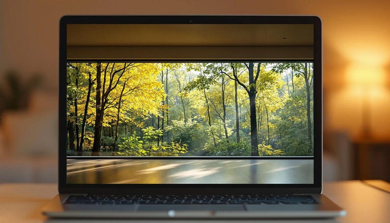 Fall Trees Virtual Background: Professional Zoom Meeting Backdrop ...