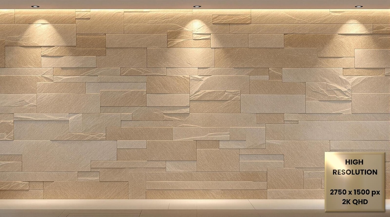 Neutral Stone Wall Virtual Background | Elegant Minimalist Texture for ...